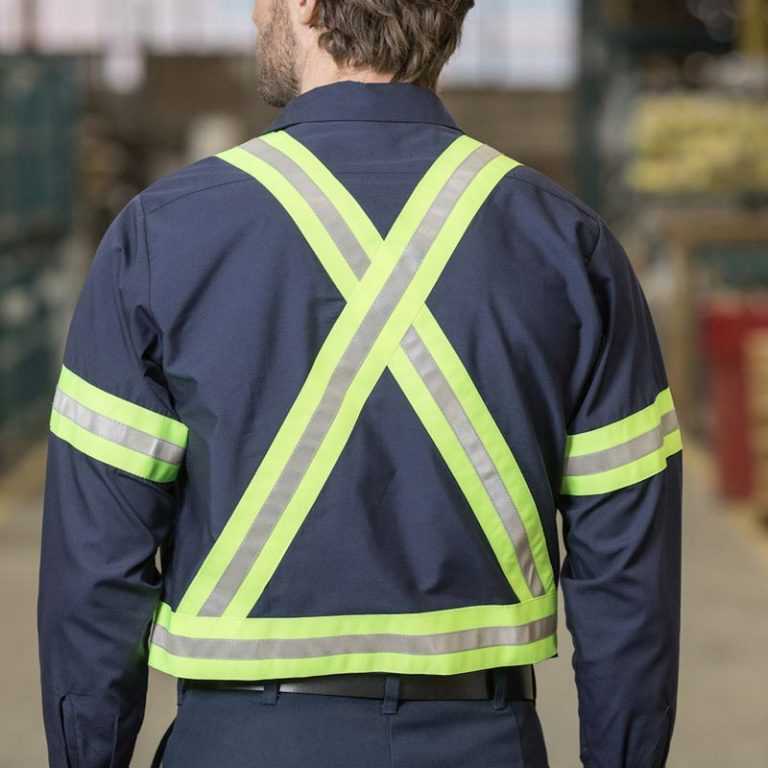 Food Industry Work Shirts With 2" Reflective Tape - Premium Uniforms